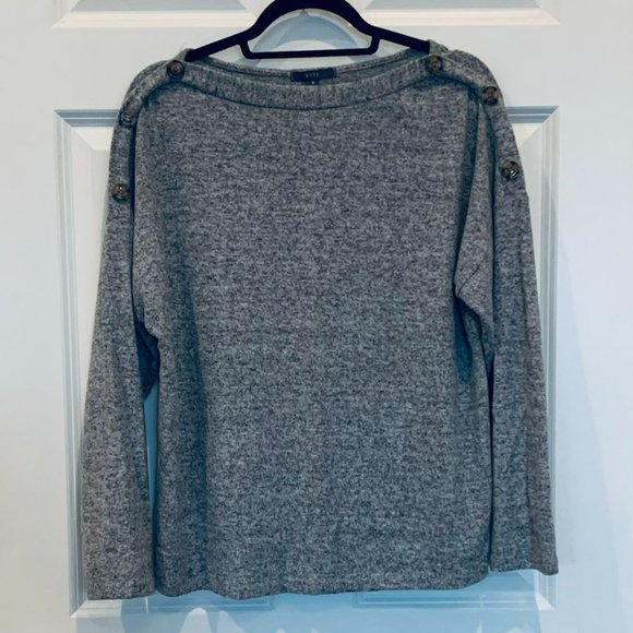 Sweaters | Gyft Button Shoulder Boat Neck Sweater Nwot | Poshmark
